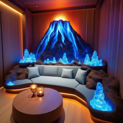 Can the Volcanoic Sofa Erupt with fiery beauty and set your Room aglow ...