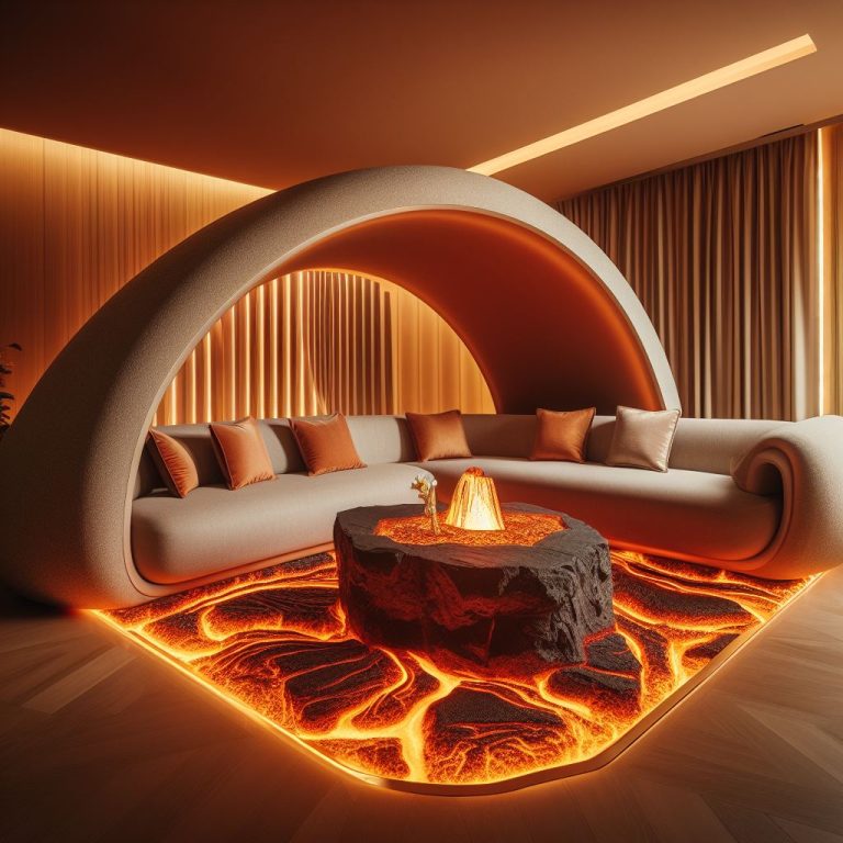 Can the Volcanoic Sofa Erupt with fiery beauty and set your Room aglow ...