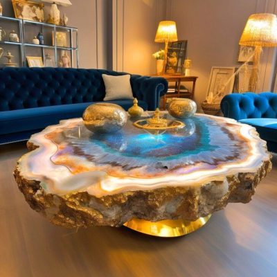 Stunningly Giant Geode Coffee Tables: Beauty Meets Heft!