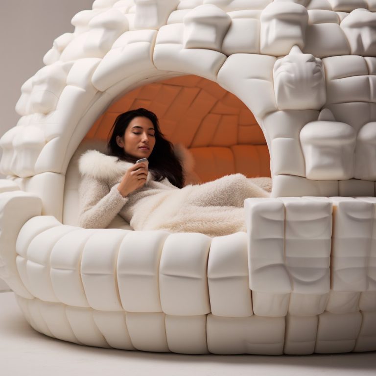 Experience the Arctic in Your Bedroom: The Igloo-Inspired Bed