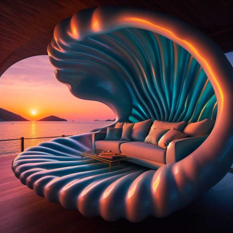 Elevate Your Living Spaces with Coastal Elegance and Charm by Using Seashell Sofas