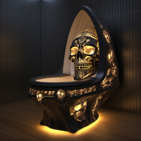 Bathroom Boldness: Redefine Style with a Skull Toilet