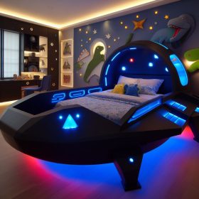 A Cosmic Dream for Your Little Astronaut with the Spaceship Bed