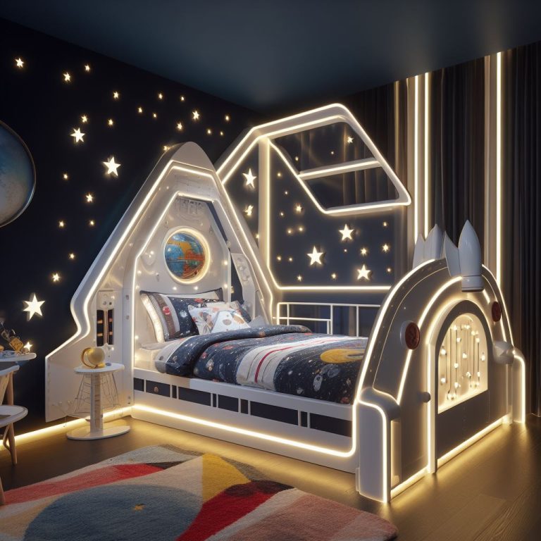 A Cosmic Dream for Your Little Astronaut with the Spaceship Bed
