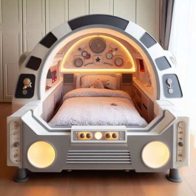 A Cosmic Dream for Your Little Astronaut with the Spaceship Bed