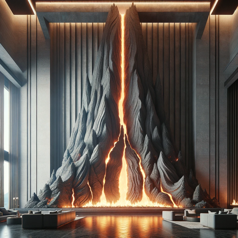 Volcano-Inspired Fireplaces: Exploring Nature's Influence