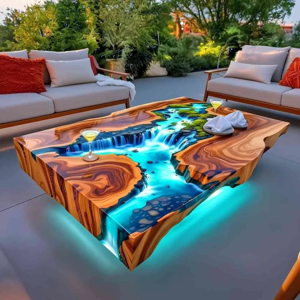 Transform Your Outdoor Space with Stunning Epoxy Scene Patio Tables - A ...