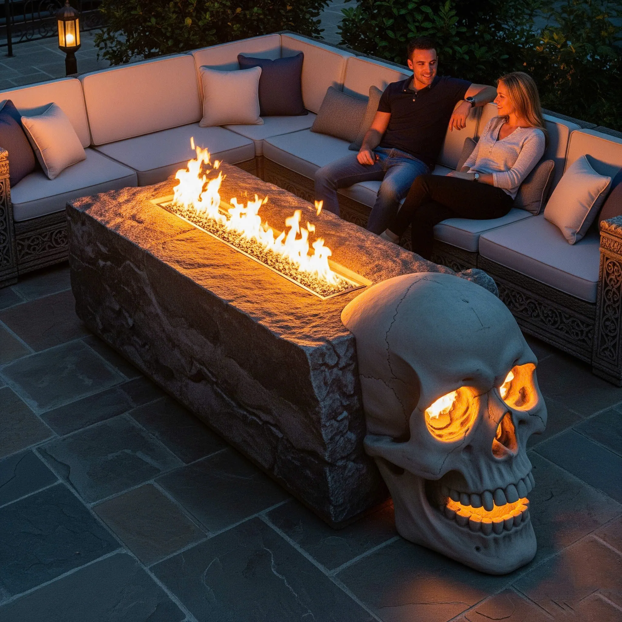 Ignite Your Outdoor Space with Unique Stone Skull Shaped Fire Tables ...