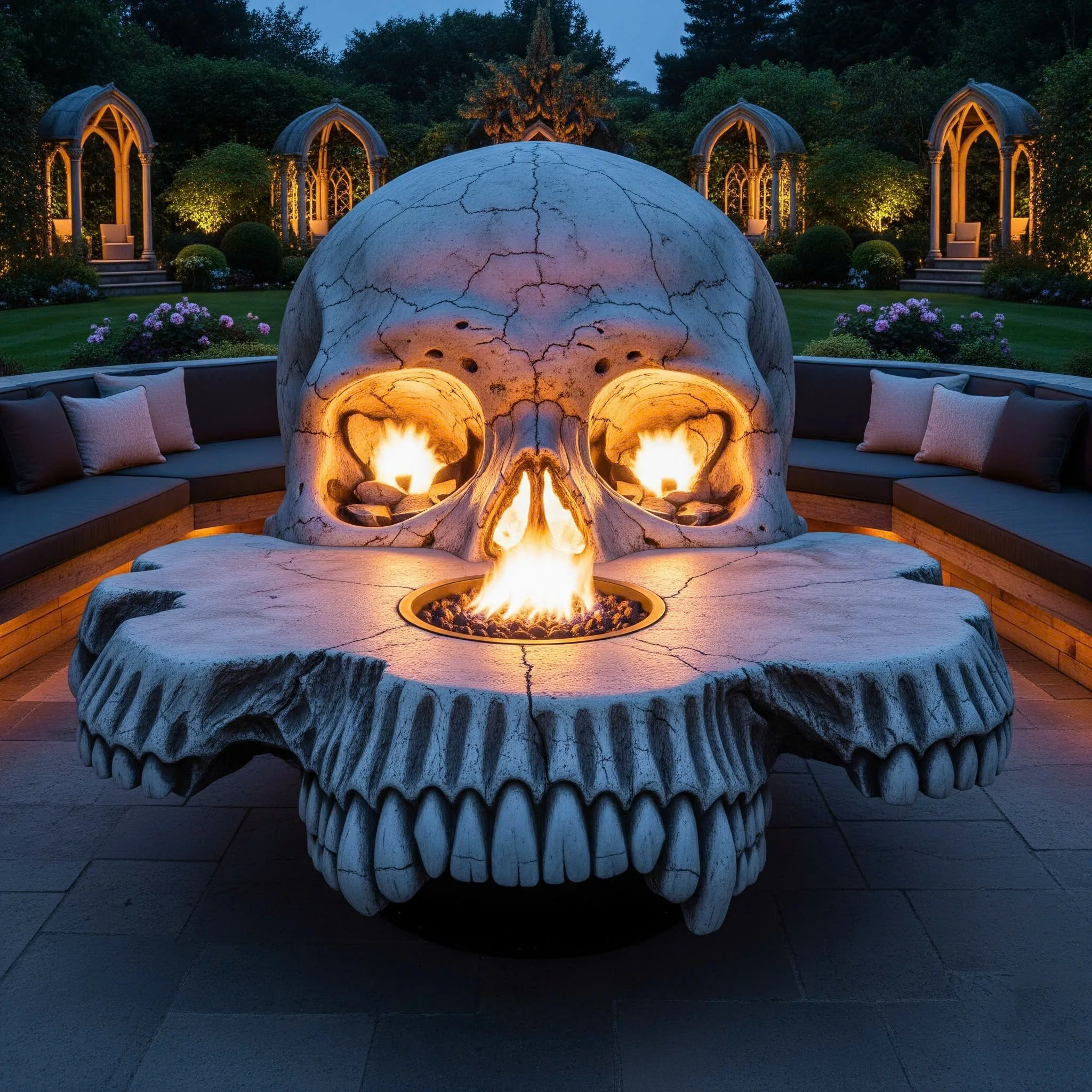 Ignite Your Outdoor Space with Unique Stone Skull Shaped Fire Tables ...