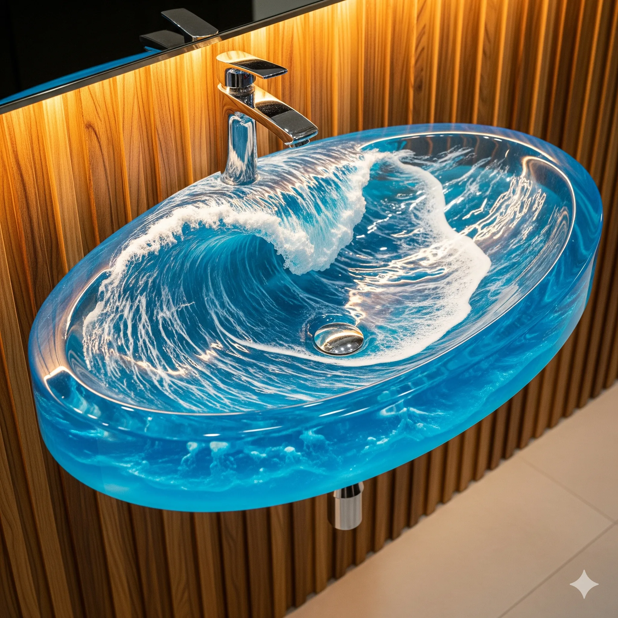 Dive into Beauty: How Epoxy Ocean Wave Sinks Transform Your Space