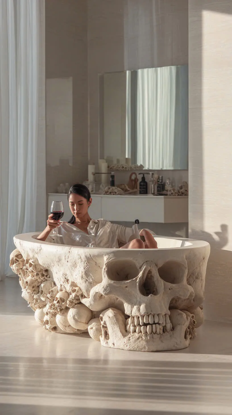 Embrace the Dark Elegance - The Allure of a Skull Inspired Bathtub for ...