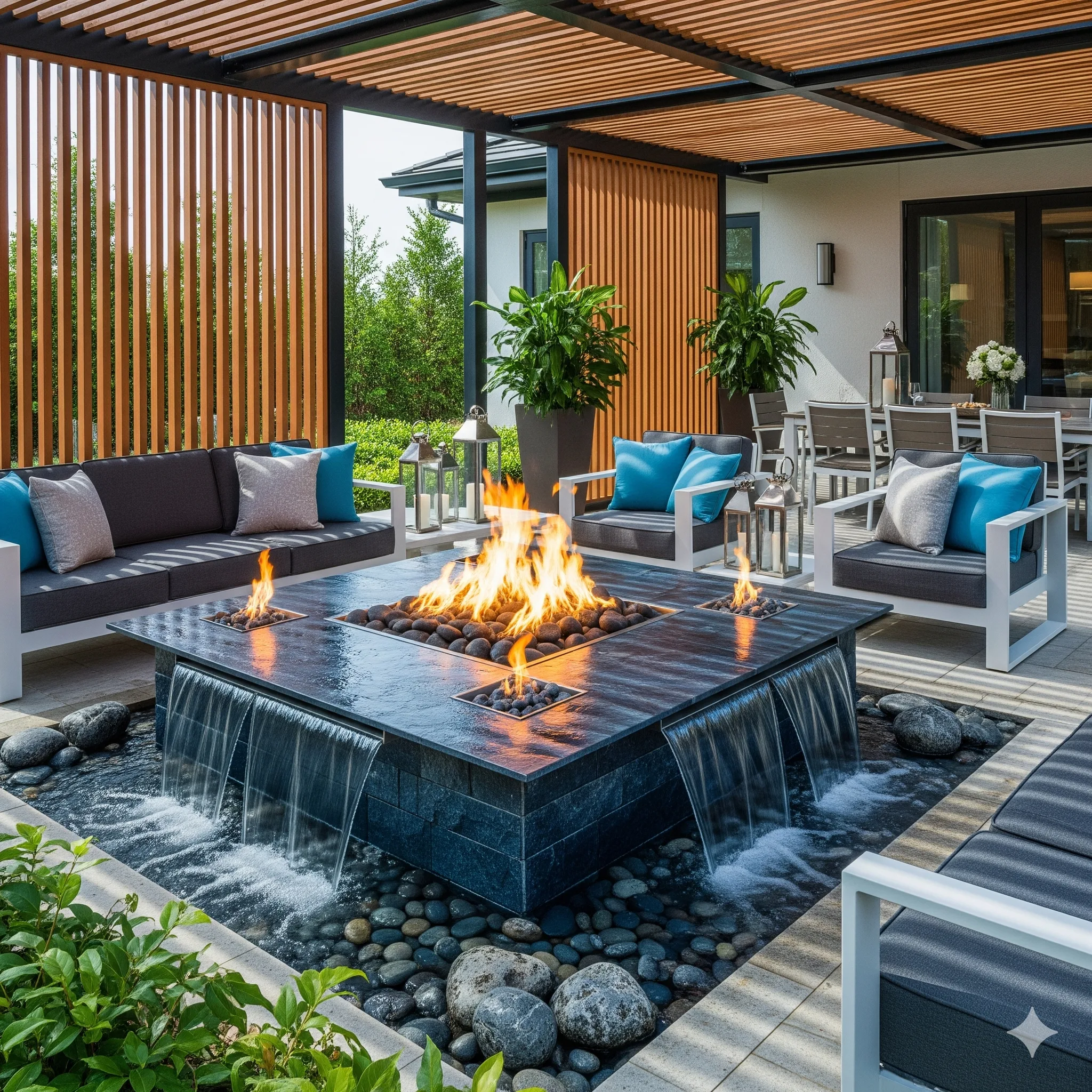 Enchant Your Outdoor Space with Stunning Waterfall Fire Tables - A ...