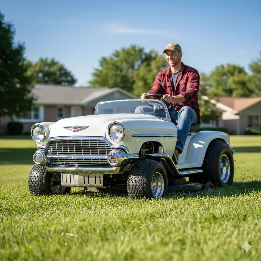 Classic Car Riding Lawn Mowers - Merging Vintage Style with Modern Turf ...