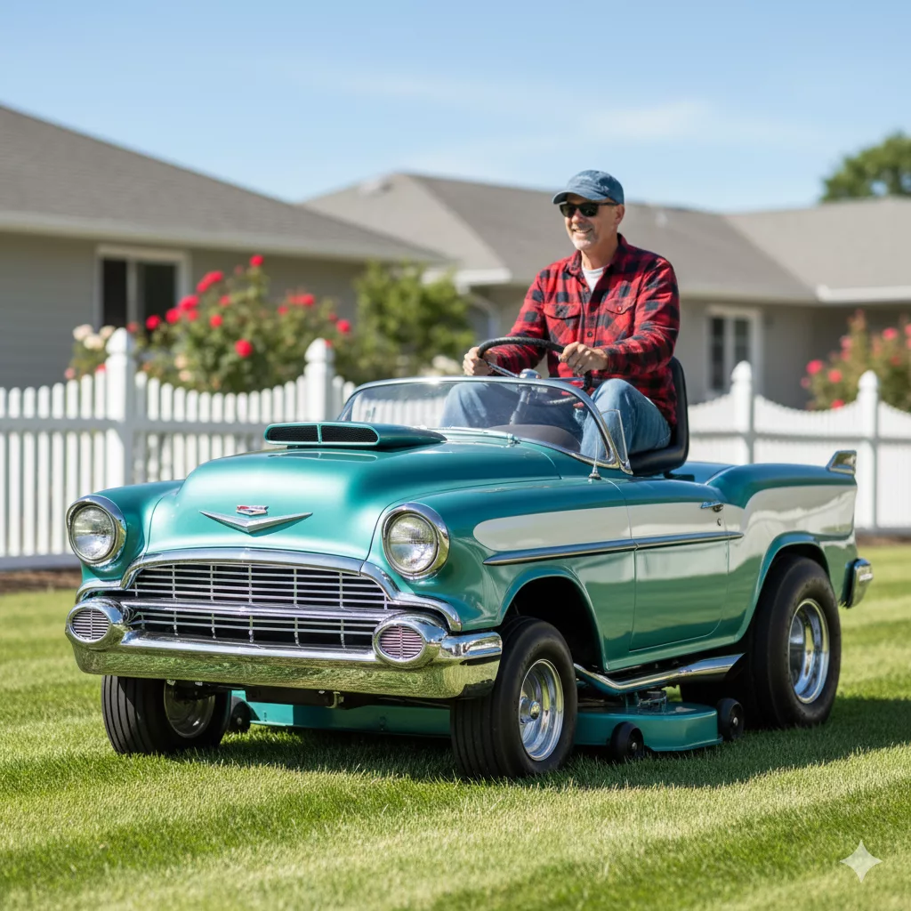 Classic Car Riding Lawn Mowers - Merging Vintage Style with Modern Turf ...