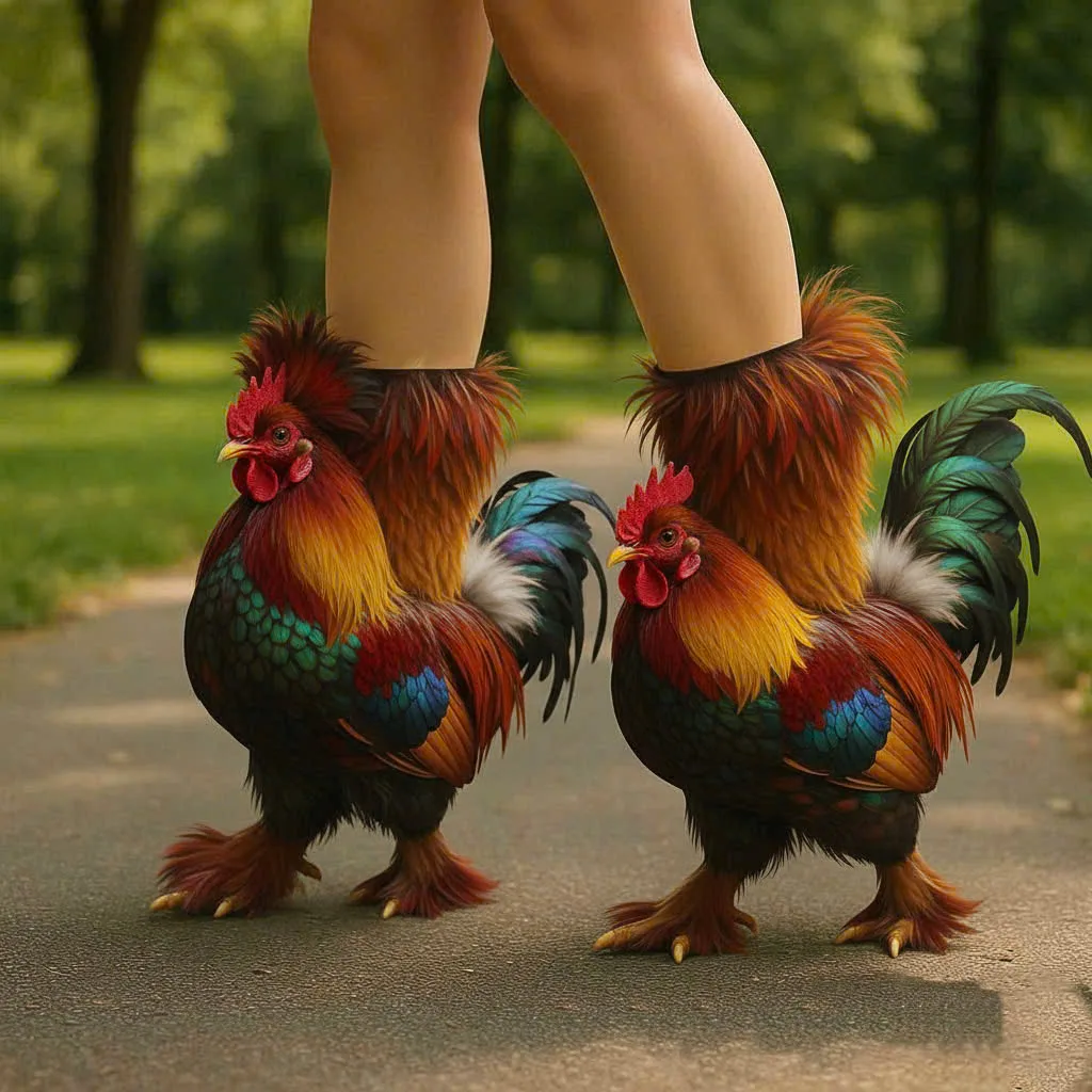 Step Into the Stall: The Whimsical Charm of Rooster Shaped High Heels