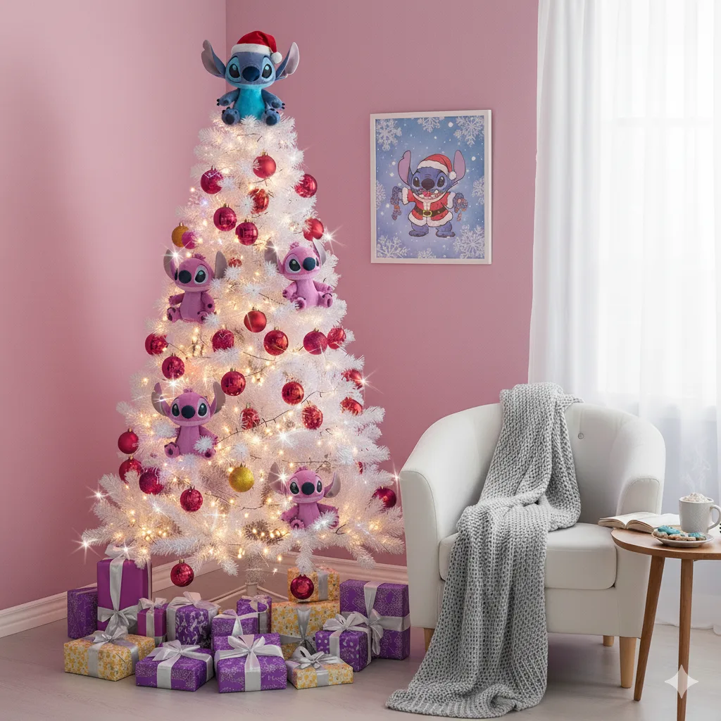 Celebrate the Holidays with a Delightful Stitch Christmas Tree - Unique ...