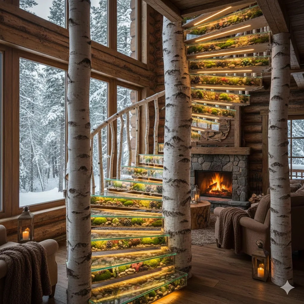 Exploring the Natural Charm of the Birch Tree Staircase – A Sustainable ...