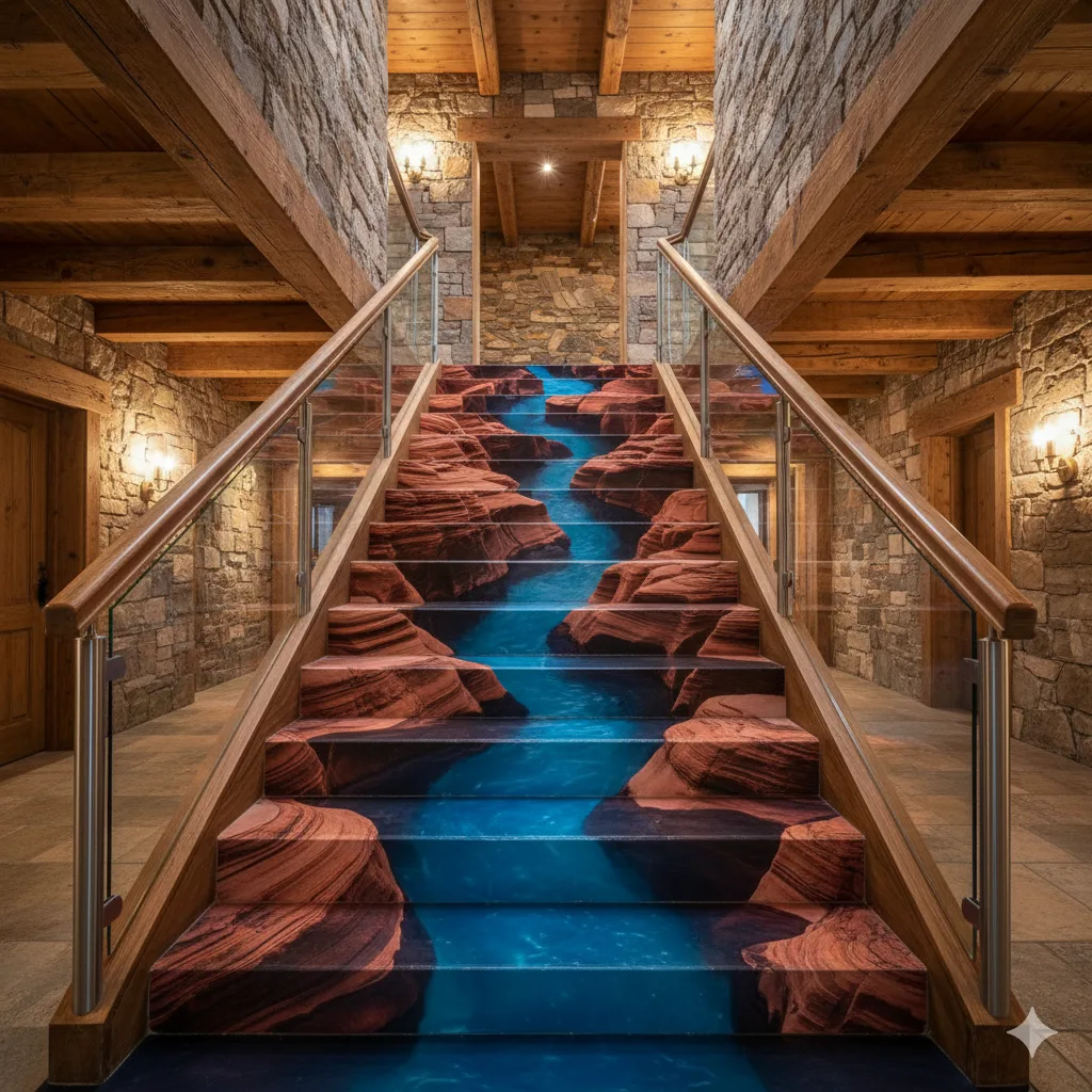Discover the Mesmerizing Beauty of Epoxy Canyon River Staircase ...