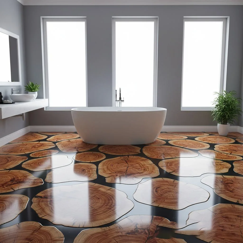 Elevate Your Interior with Stunning Wood Slab Flooring - Unique Design ...