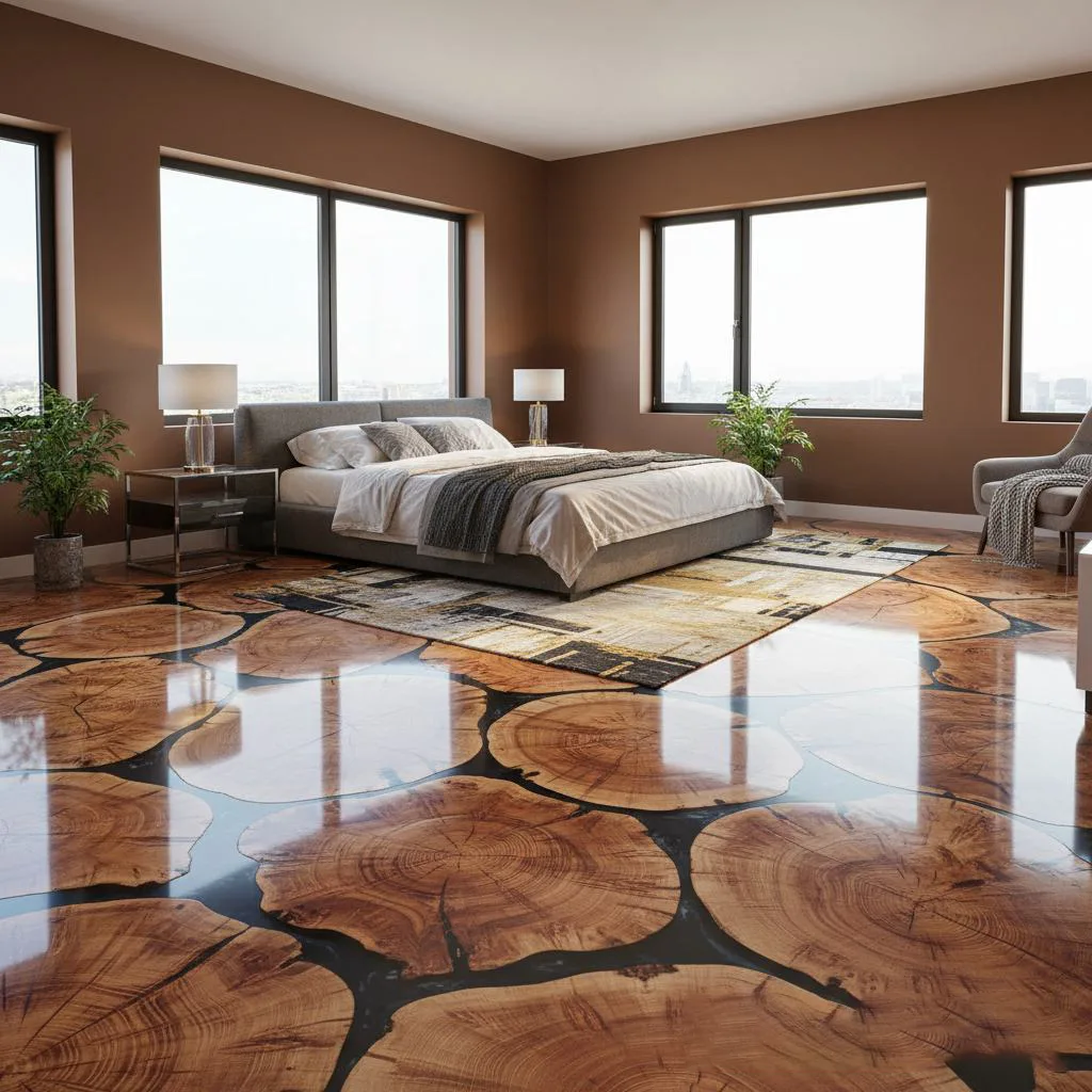 Elevate Your Interior with Stunning Wood Slab Flooring - Unique Design ...