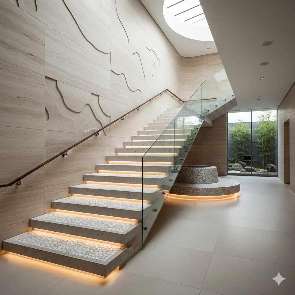 Elevate Your Home’s Elegance with Luxury Pebble Stone Stairs – A Modern ...