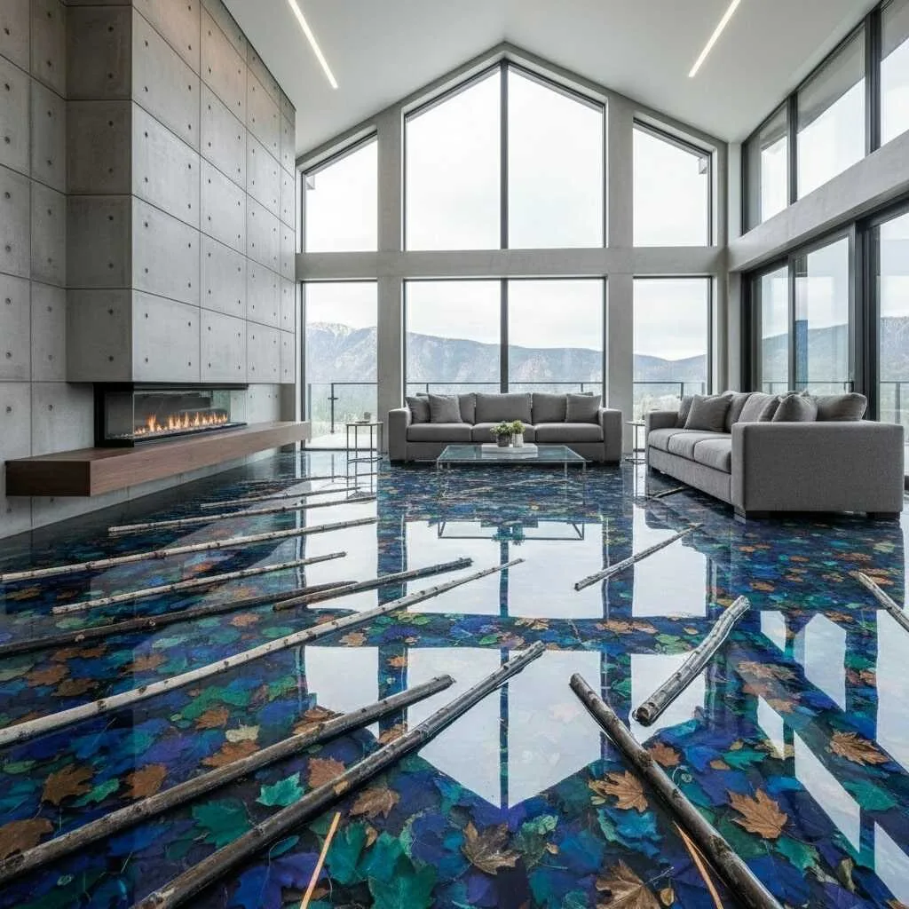 Embracing Nature Indoors: The Charm of Leaves and Birch Branch Flooring