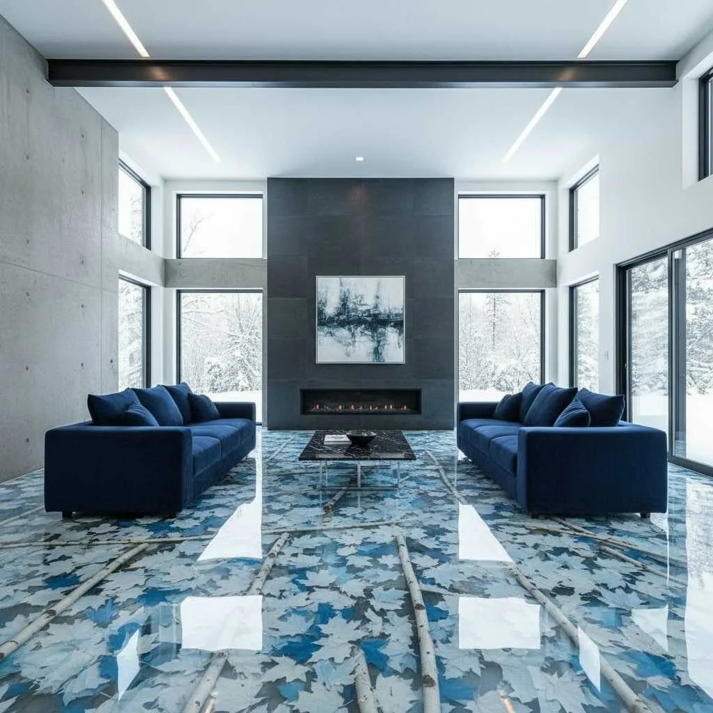 Embracing Nature Indoors: The Charm of Leaves and Birch Branch Flooring