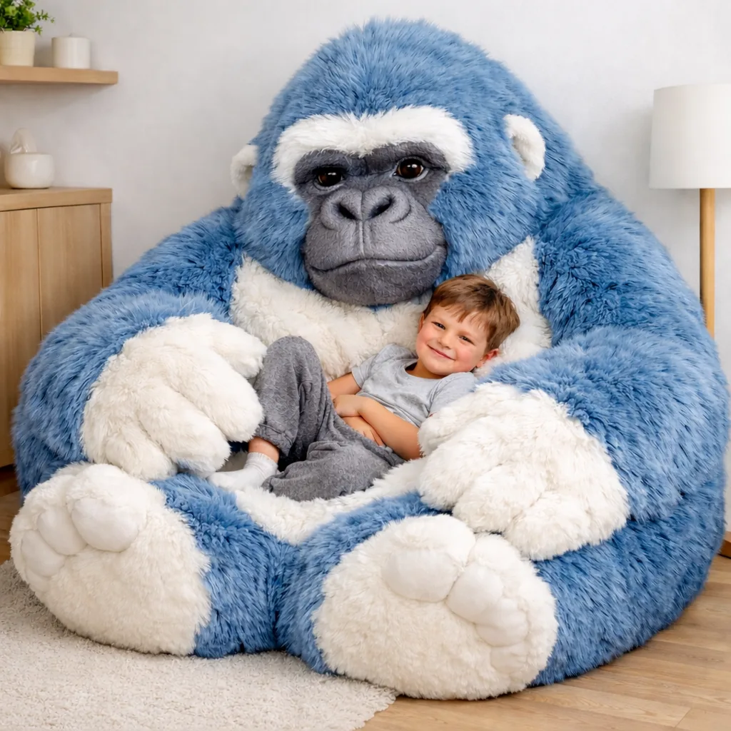 Discover the Comfort and Style of the Fluffy Gorilla Bean Bag - A Must ...