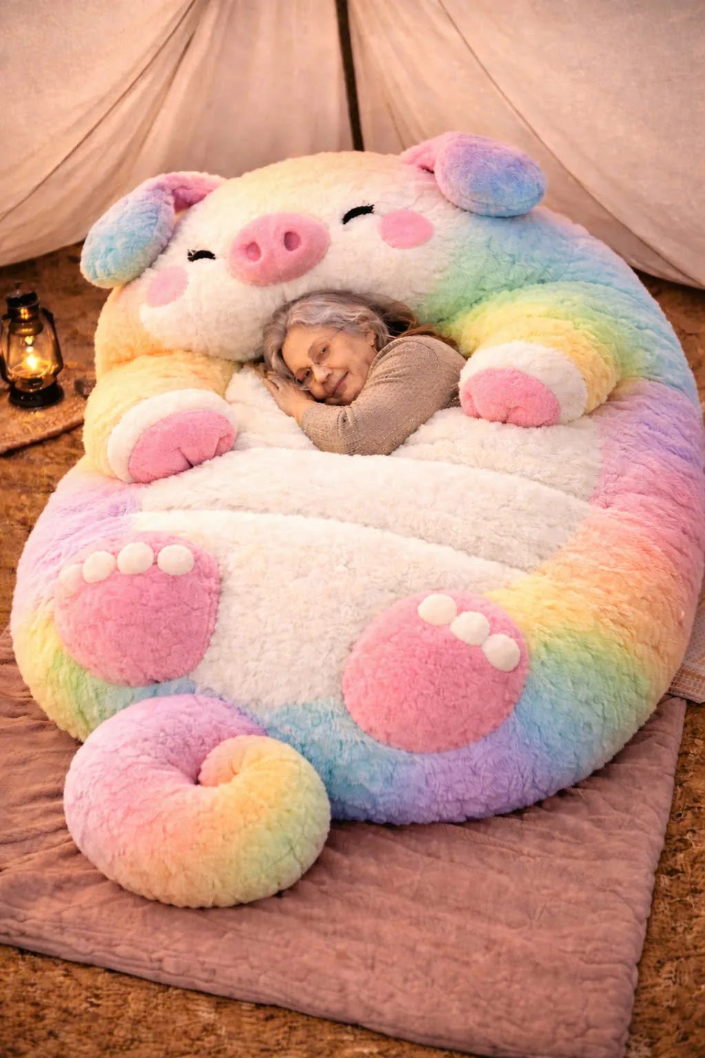 Embrace Cozy Comfort with the Fluffy Pig Sleeping Bag - A Playful Twist ...