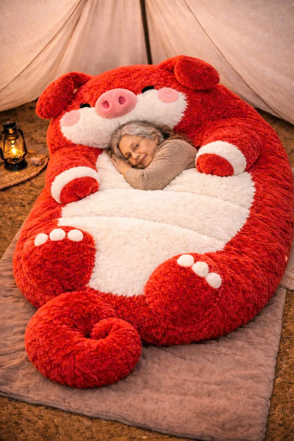 Embrace Cozy Comfort with the Fluffy Pig Sleeping Bag - A Playful Twist ...