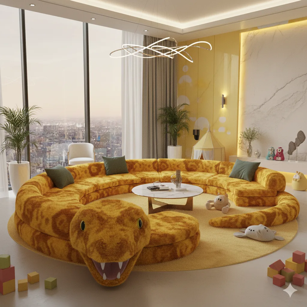 Embrace Unique Comfort and Style with the Snake Shaped Sofa – A Modern ...