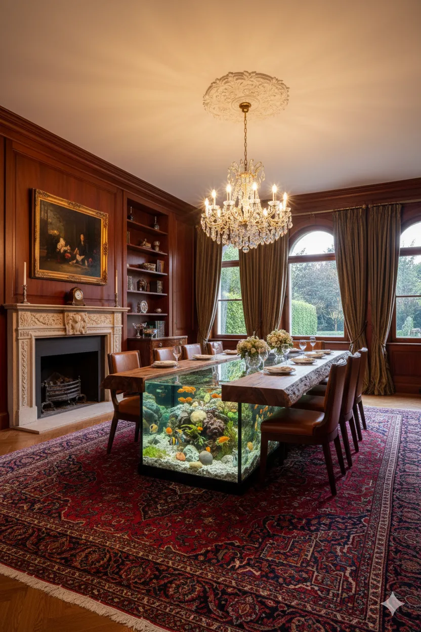Dive into Elegance - The Allure of the Aquarium Dining Table for Modern ...