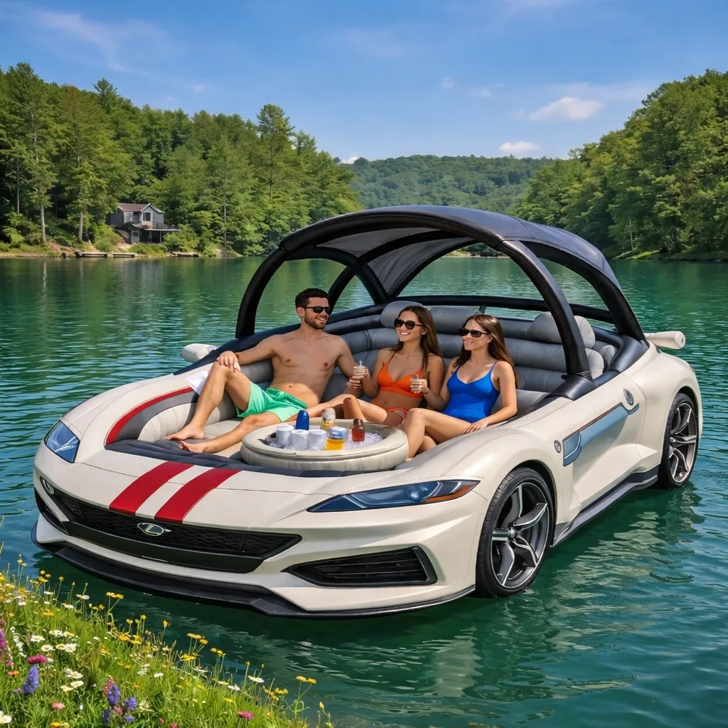 Ride the Waves of Fun with the Inflatable Sports Car Party Float - A ...