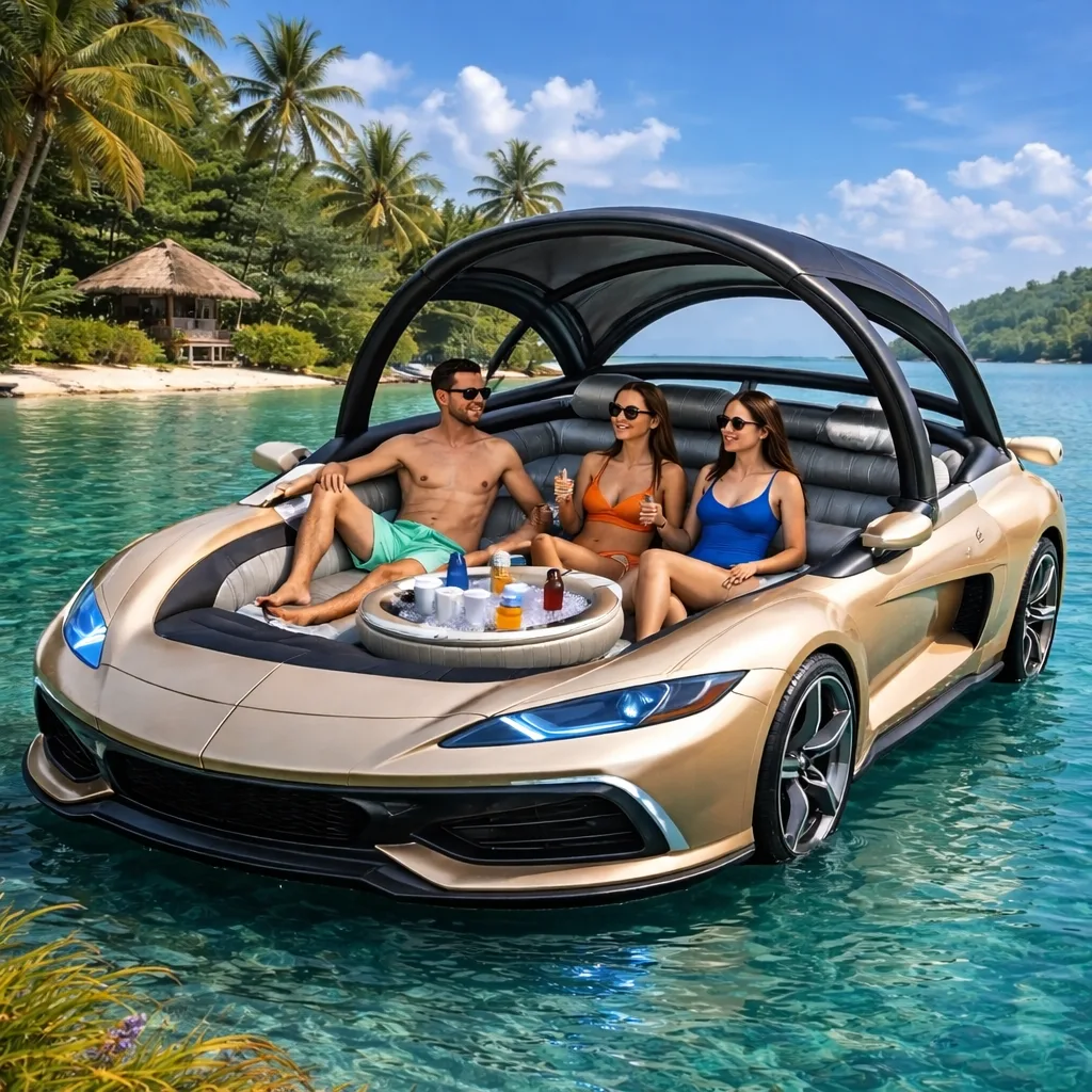 Ride the Waves of Fun with the Inflatable Sports Car Party Float - A ...